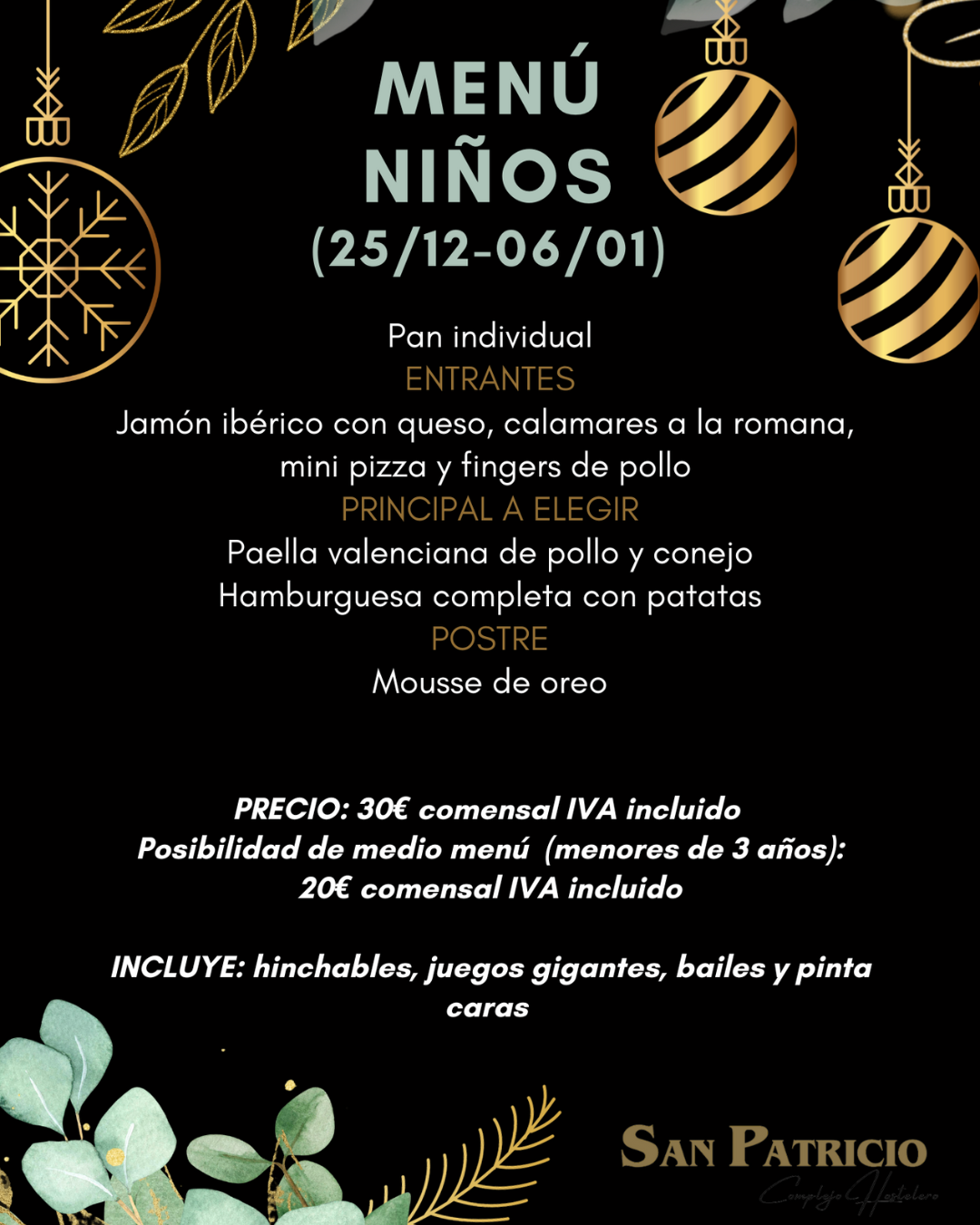 Menús de Navidad 2023... Celebra estas fiestas con San Patricio en ...