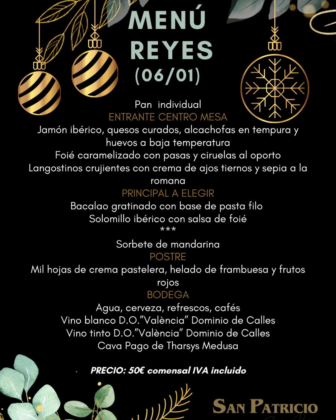 Menús de Navidad 2023... Celebra estas fiestas con San Patricio en ...